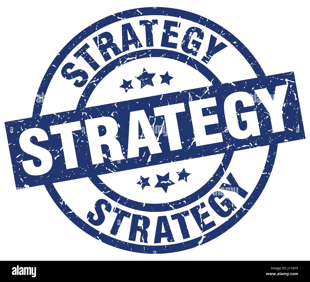 strategy blue round grunge stamp Stock Vector Image & Art - Alamy