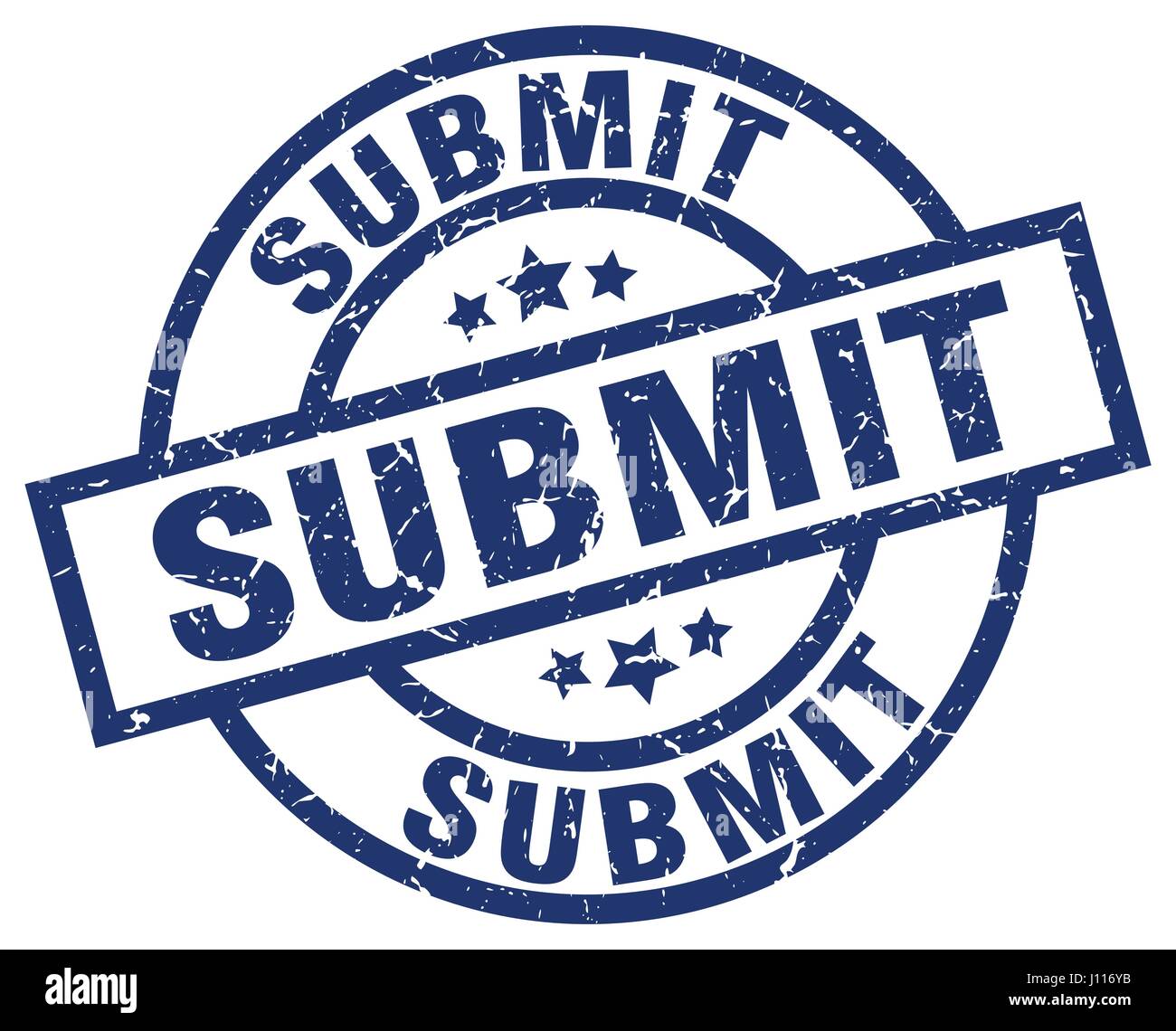 submit blue round grunge stamp Stock Vector Image & Art - Alamy