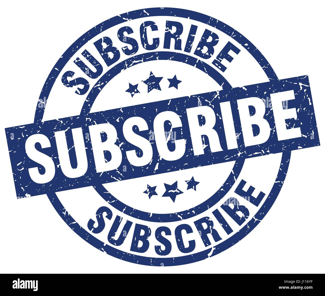 subscribe blue round grunge stamp Stock Vector Image & Art - Alamy