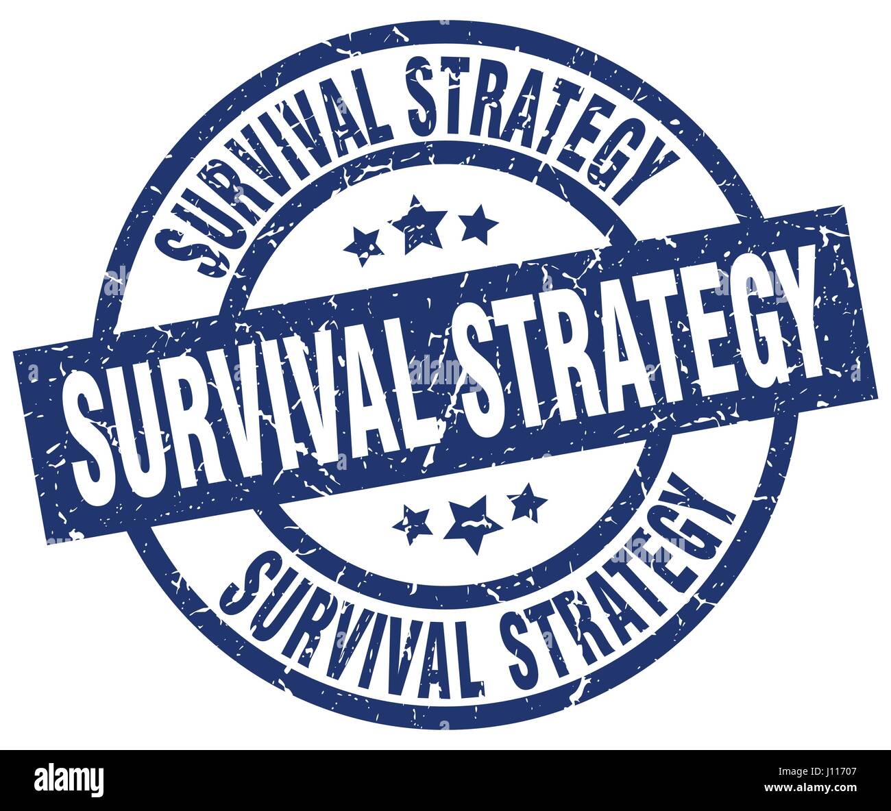 survival strategy blue round grunge stamp Stock Vector Image & Art - Alamy