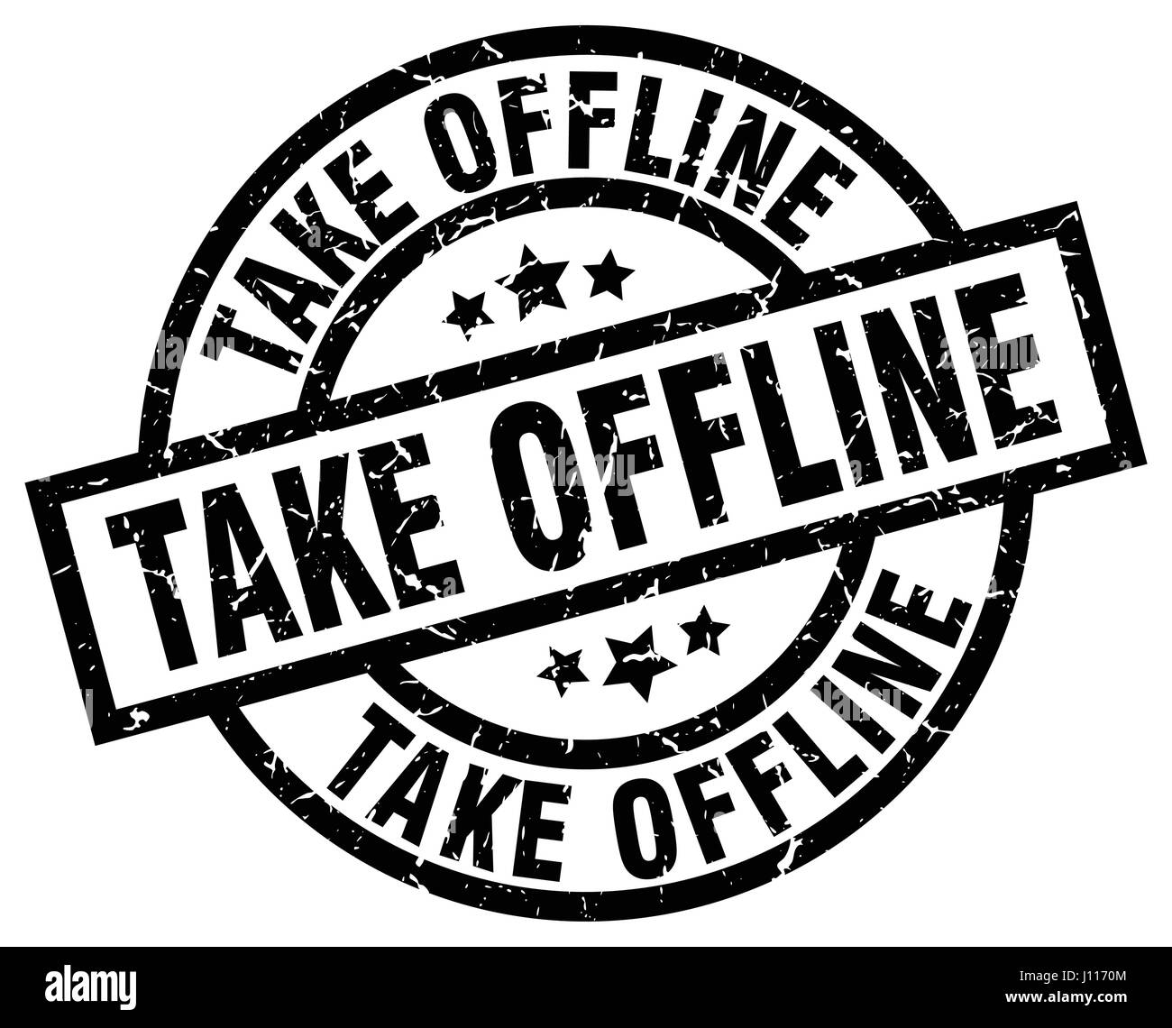 take offline round grunge black stamp Stock Vector Image & Art - Alamy
