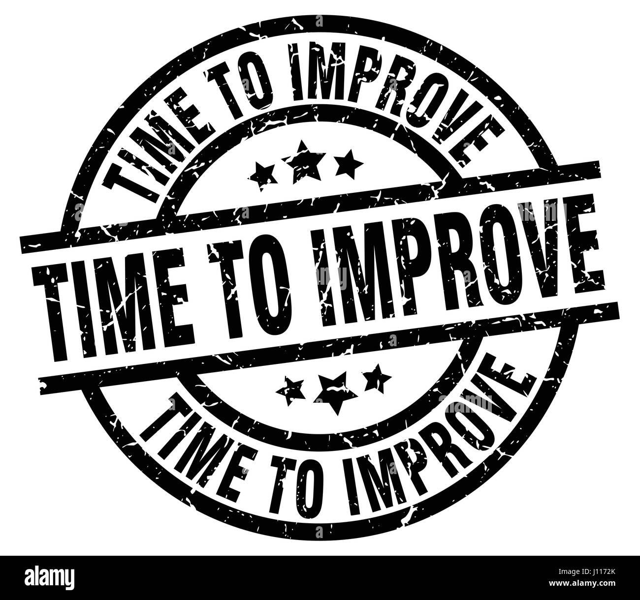 time to improve round grunge black stamp Stock Vector Image & Art - Alamy