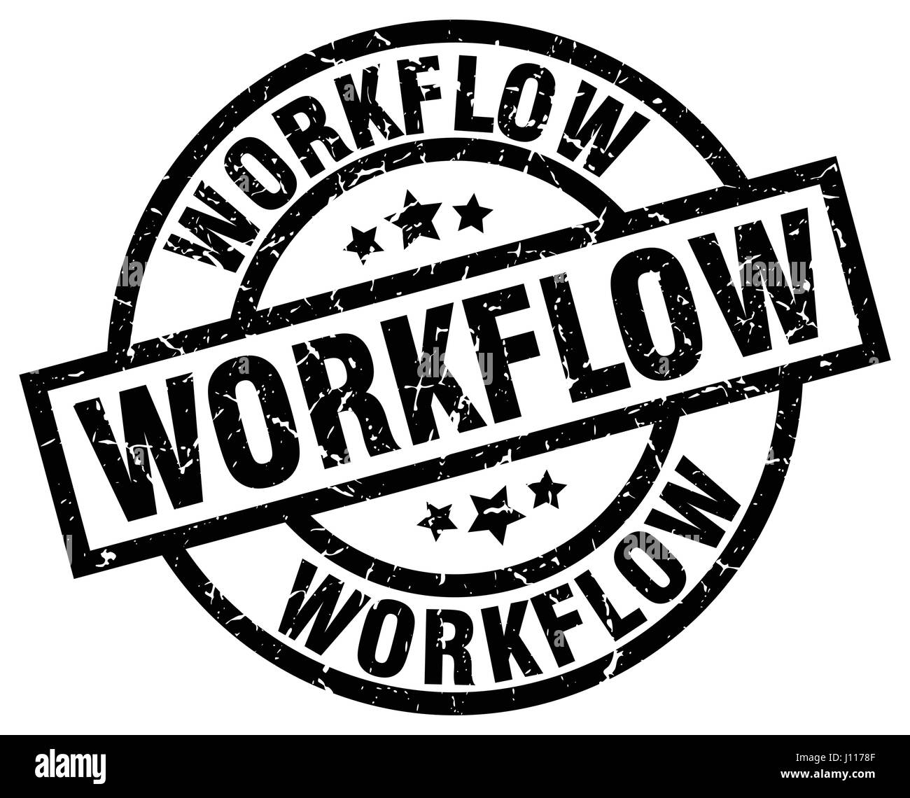 Workflow stamp Black and White Stock Photos & Images - Alamy