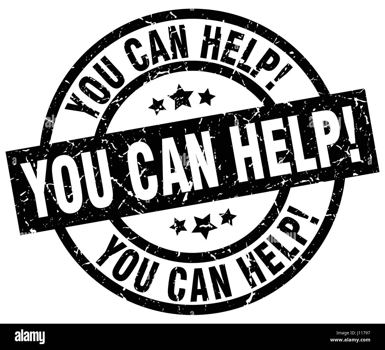 you can help round grunge black stamp Stock Vector Image & Art - Alamy