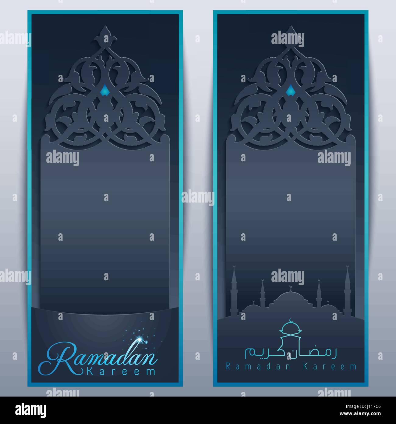 Ramadan Kareem roll up banner islamic vector design template Stock ...
