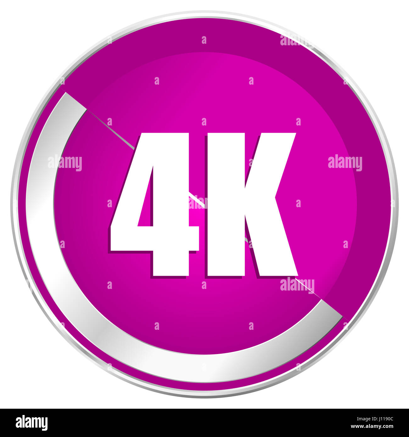 4k web design violet silver metallic border internet icon Stock Photo ...