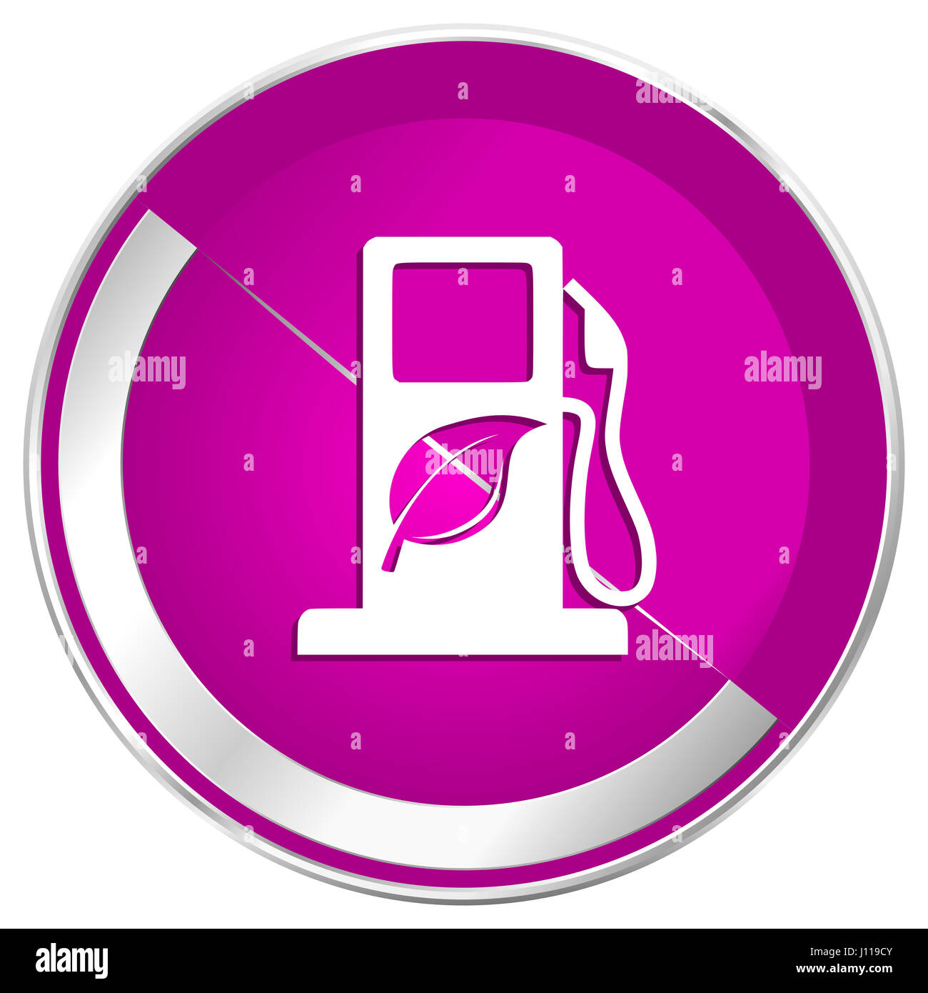 Biofuel web design violet silver metallic border internet icon Stock ...