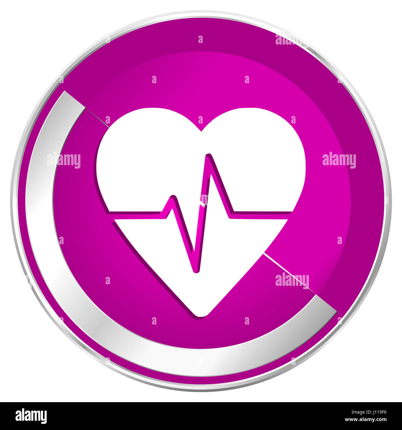 Pulse web design violet silver metallic border internet icon Stock ...