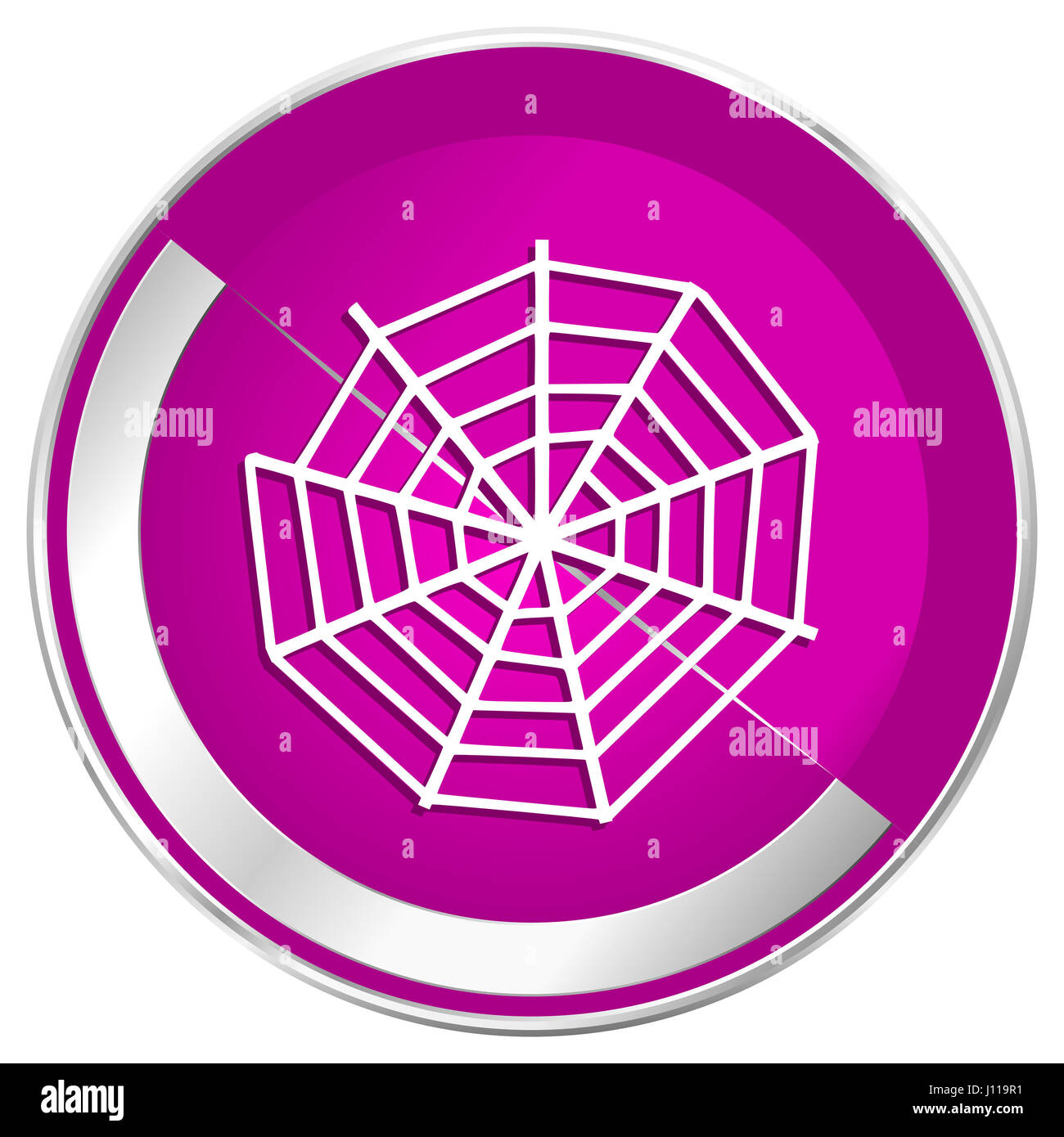 Spider web web design violet silver metallic border internet icon Stock ...