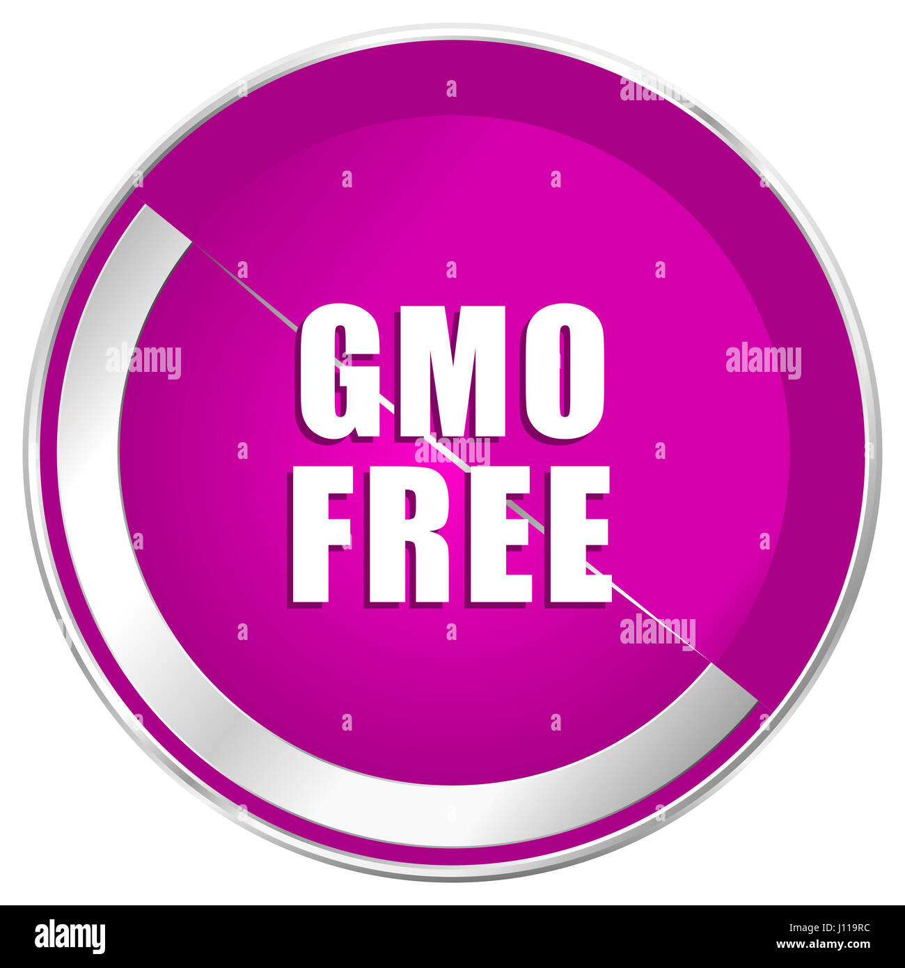 Gmo free web design violet silver metallic border internet icon Stock ...