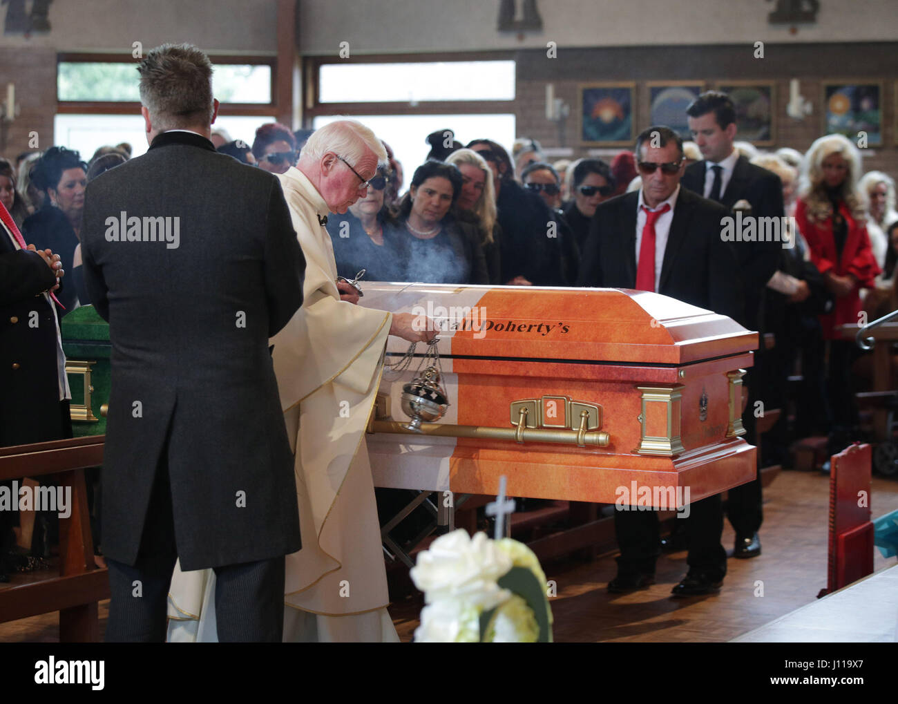 The coffin of Simon Doherty, father of My Big Fat Gypsy Wedding star ...