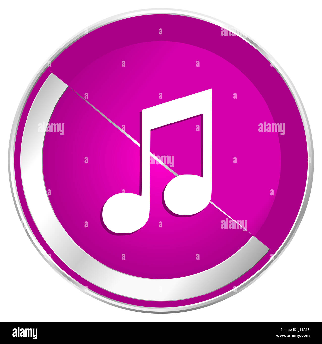 Music web design violet silver metallic border internet icon Stock ...