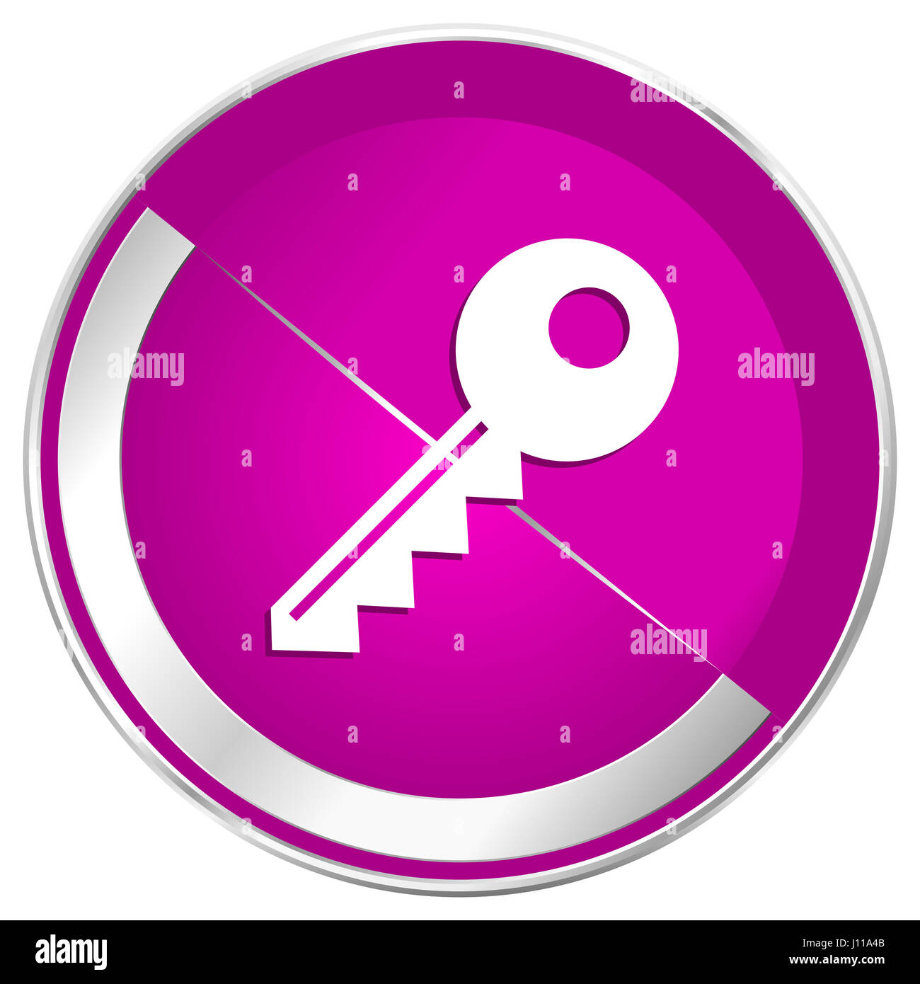 Key web design violet silver metallic border internet icon Stock Photo ...