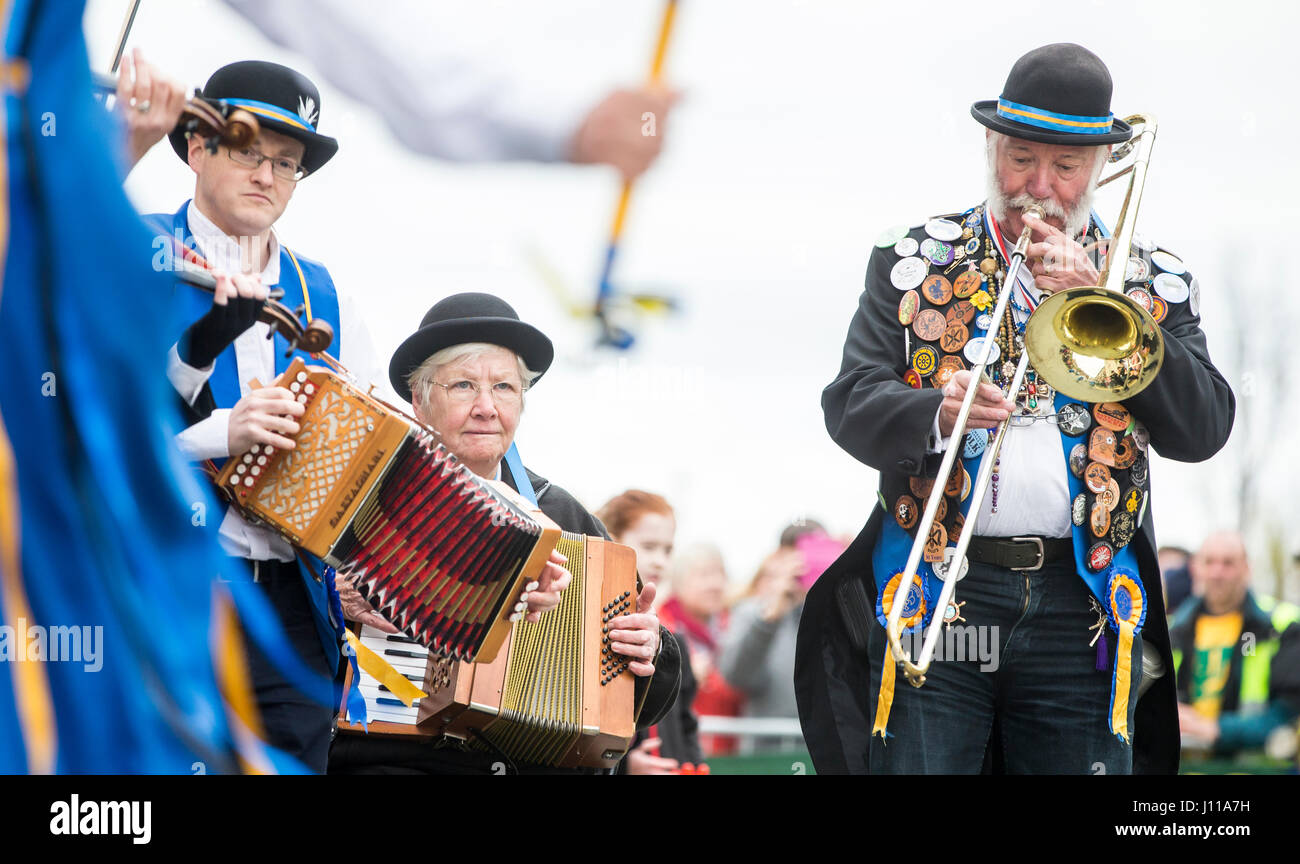 Members of a Morris dancing band during the World Coal Carrying ...