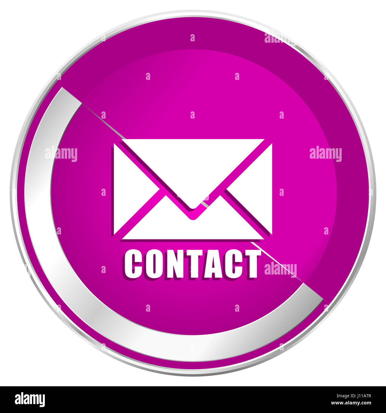 Email web design violet silver metallic border internet icon Stock ...