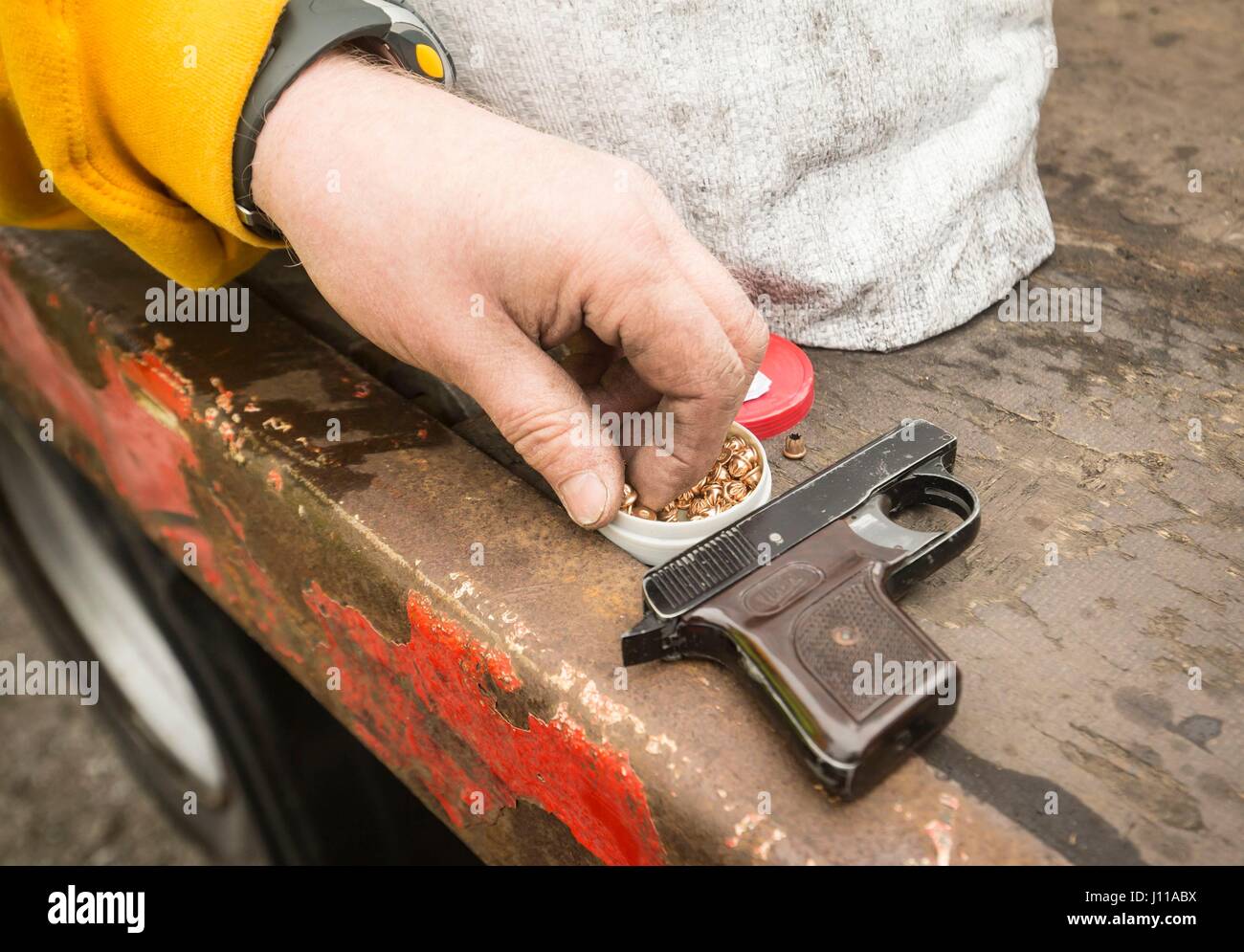 A starter gun ahead of the World Coal Carrying Championships in ...