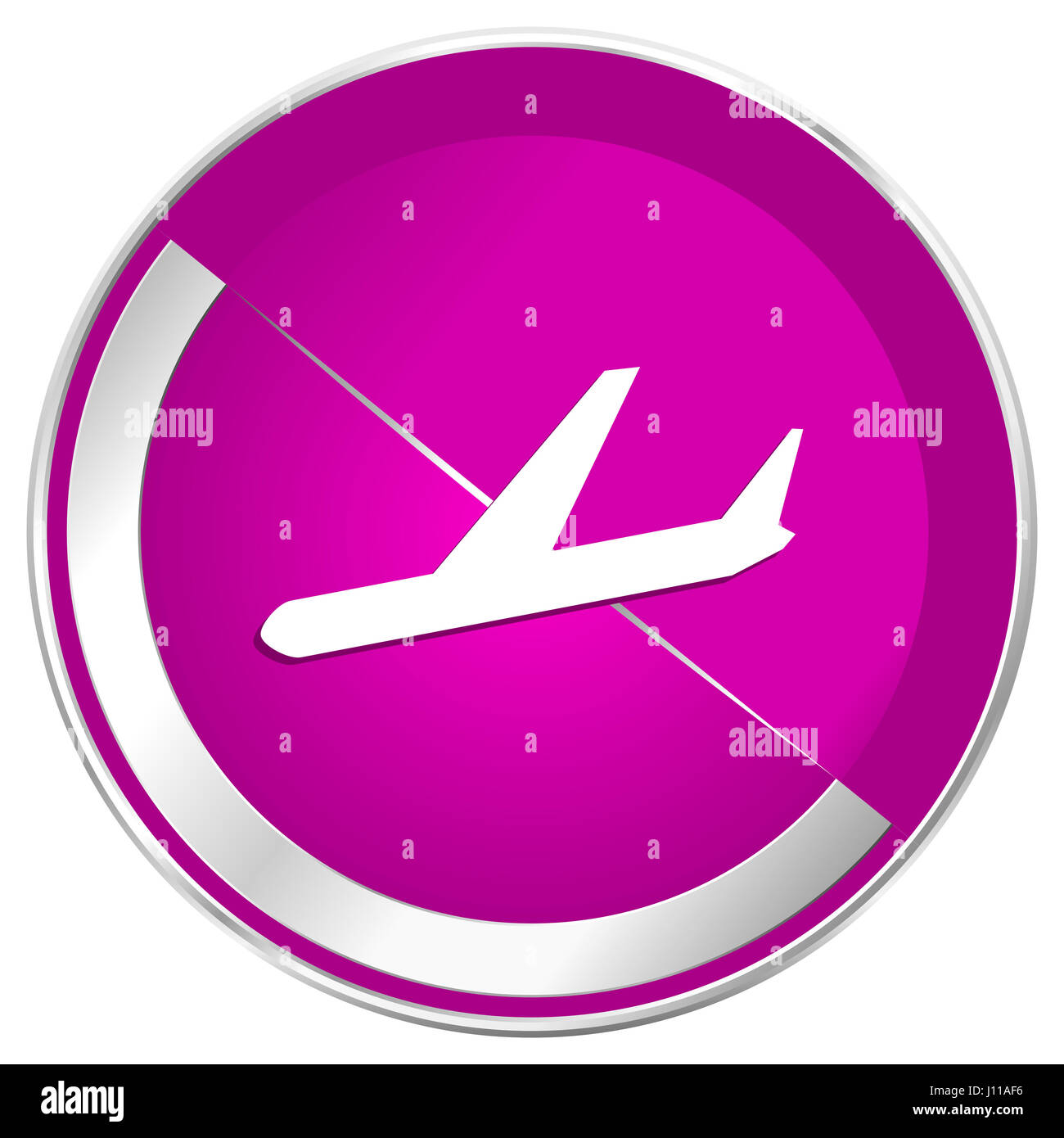 Arrivals web design violet silver metallic border internet icon Stock ...