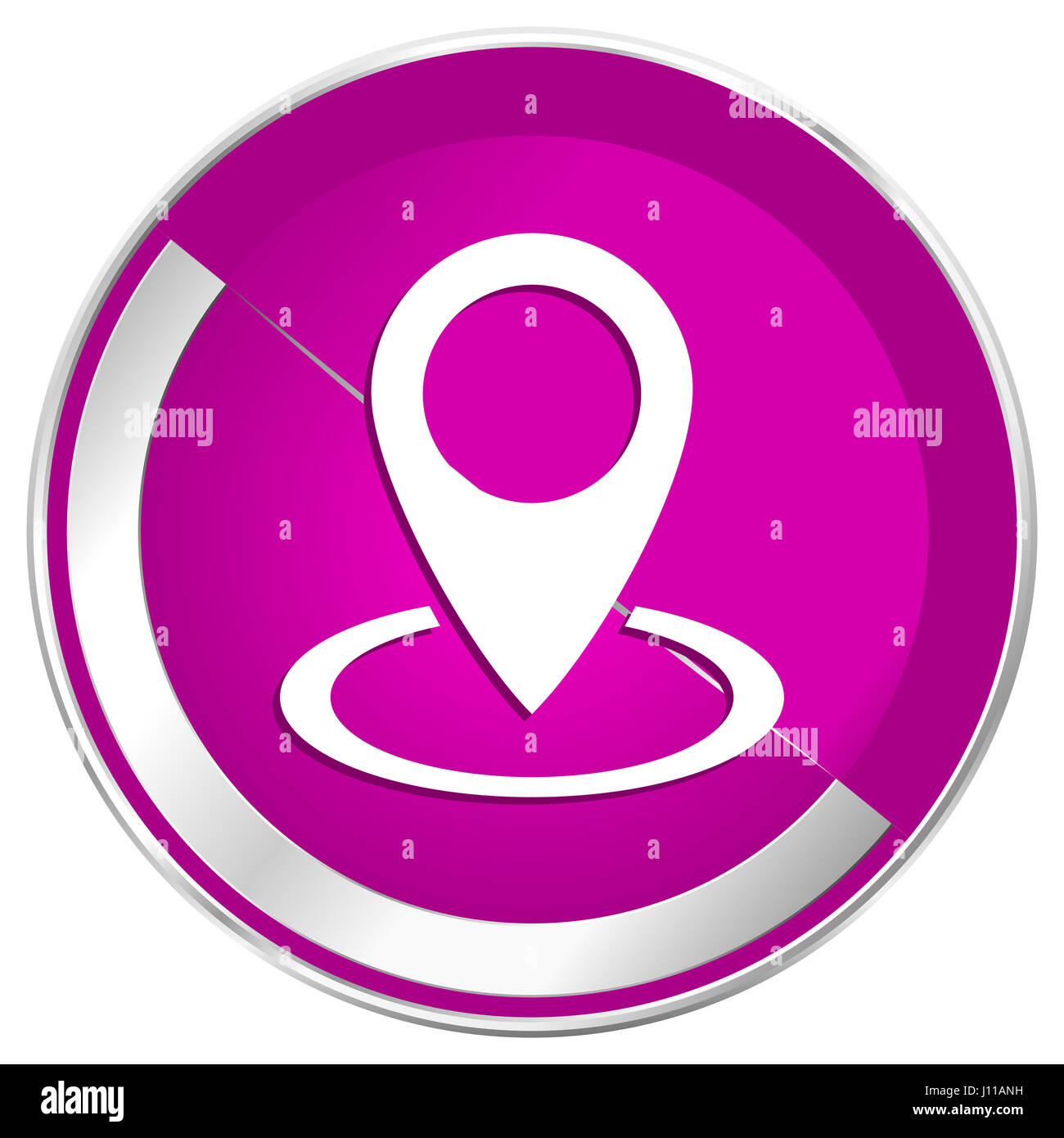 Pointer web design violet silver metallic border internet icon Stock ...