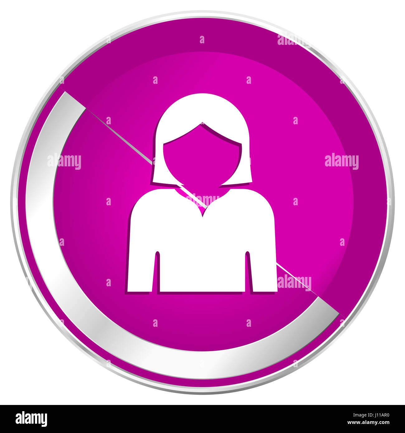 Profile avatar web design violet silver metallic border internet icon ...