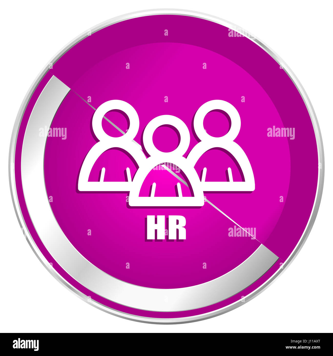 HR web design violet silver metallic border internet icon Stock Photo ...