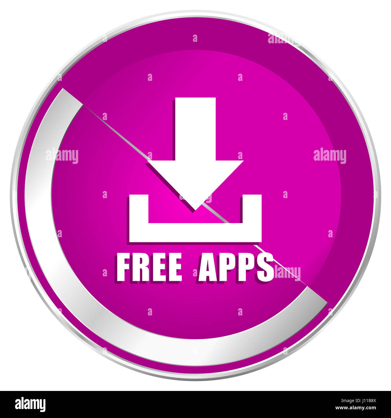Free apps web design violet silver metallic border internet icon Stock ...