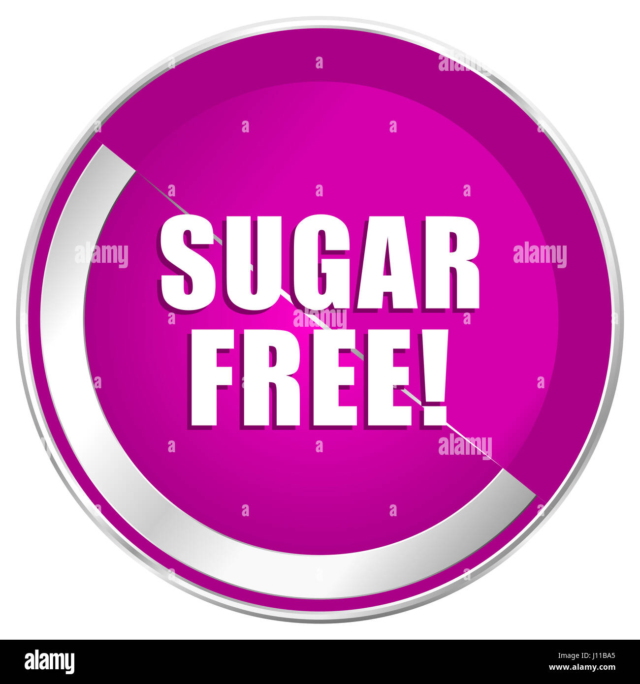 Sugar free web design violet silver metallic border internet icon Stock ...