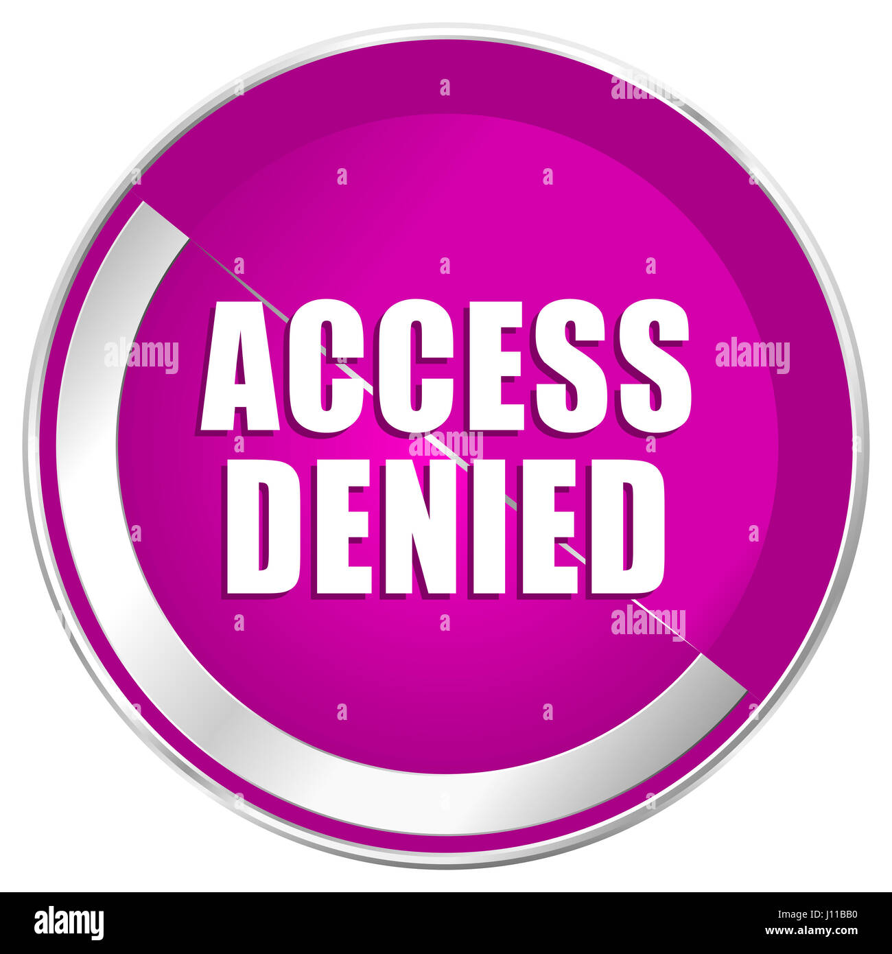Access denied web design violet silver metallic border internet icon ...