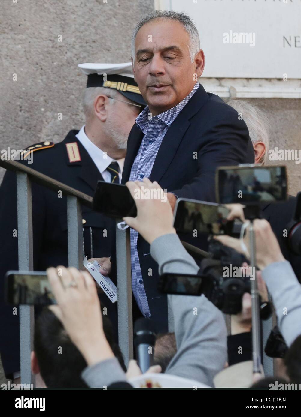 James Pallotta and Virginia Raggi in Rome Featuring: James Pallotta ...