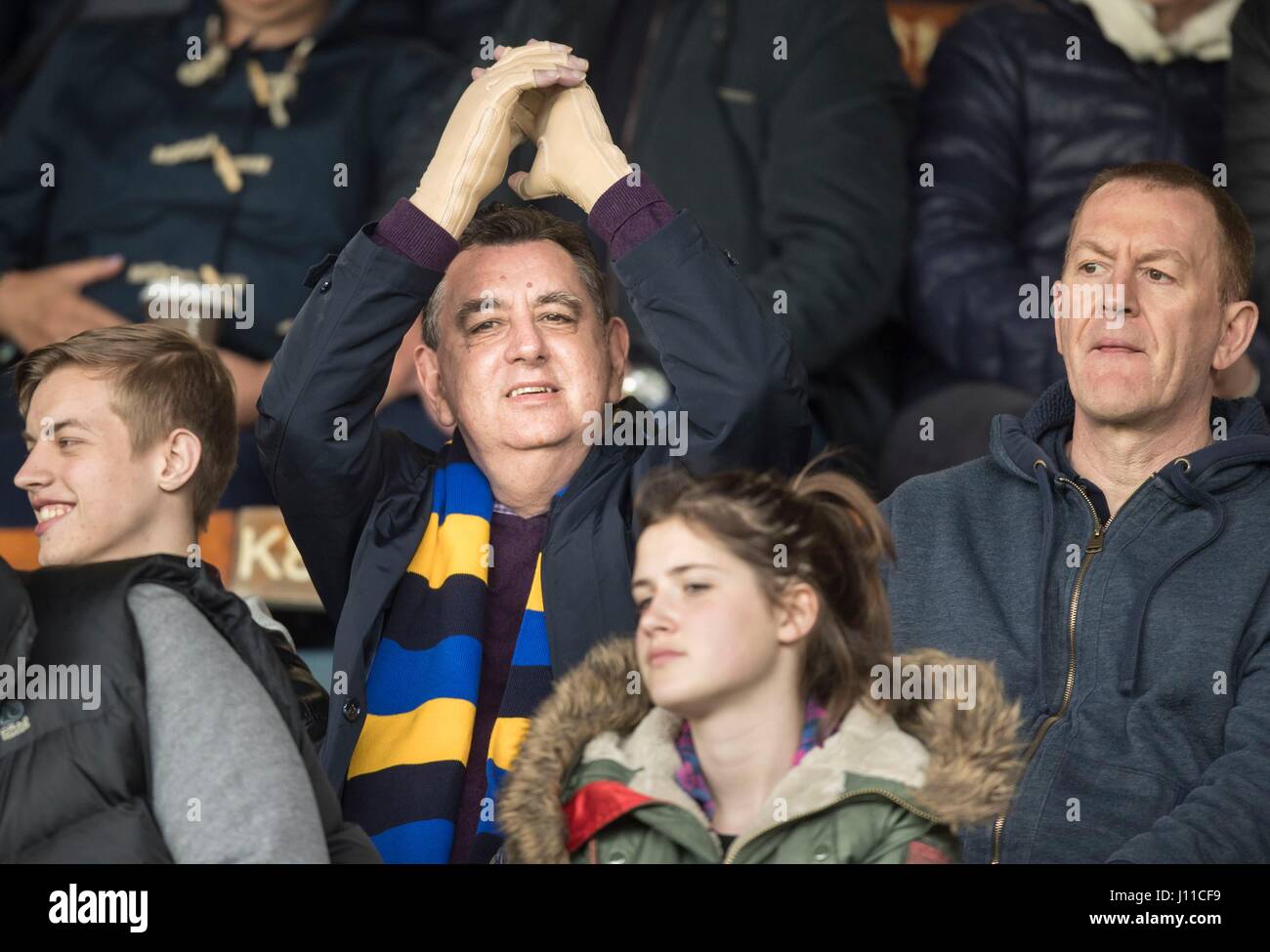 Chris King, the UK's first double hand transplant patient, applauds the ...