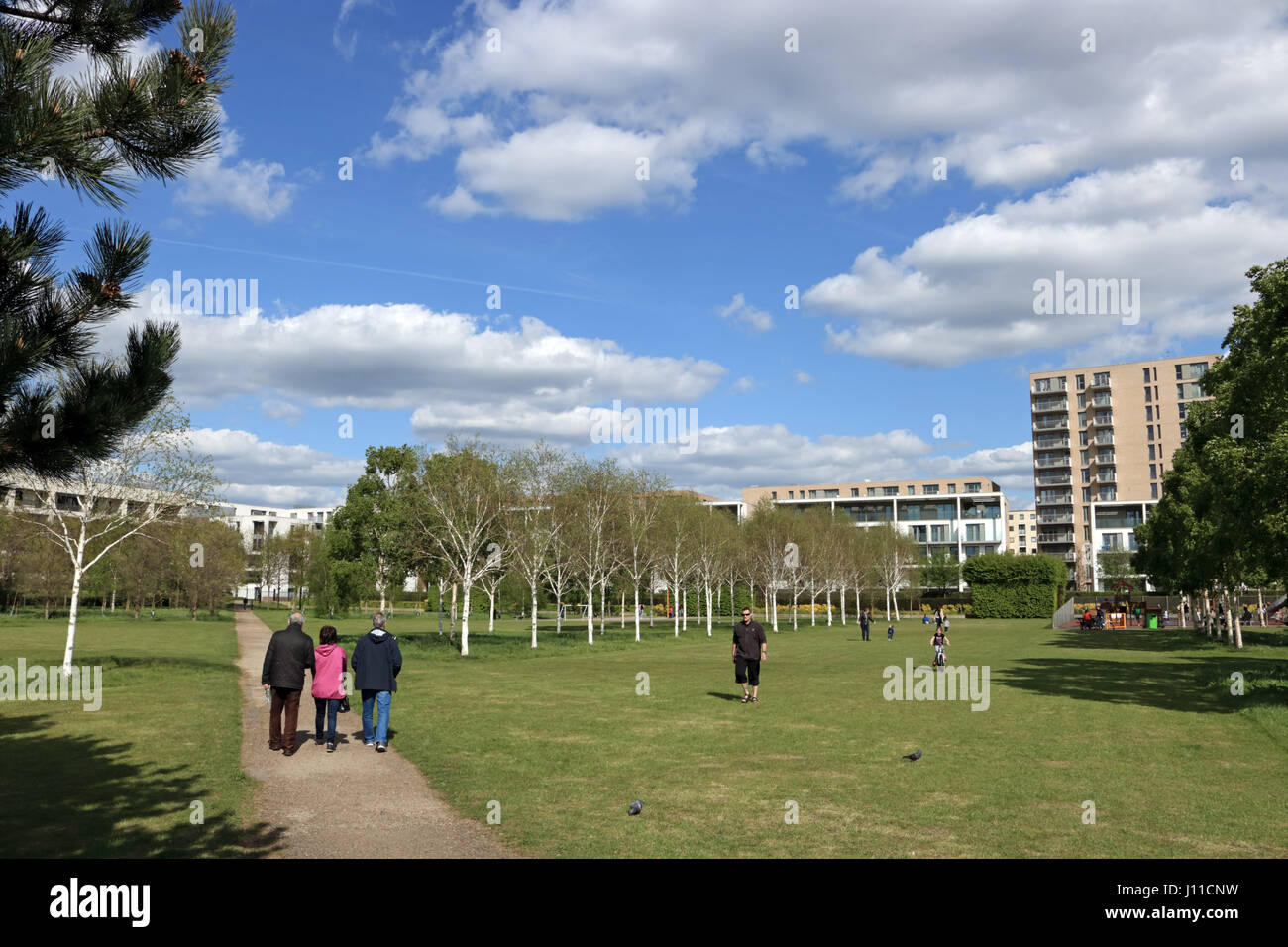 Architect designed green space the Thames Barrier Park in London ...