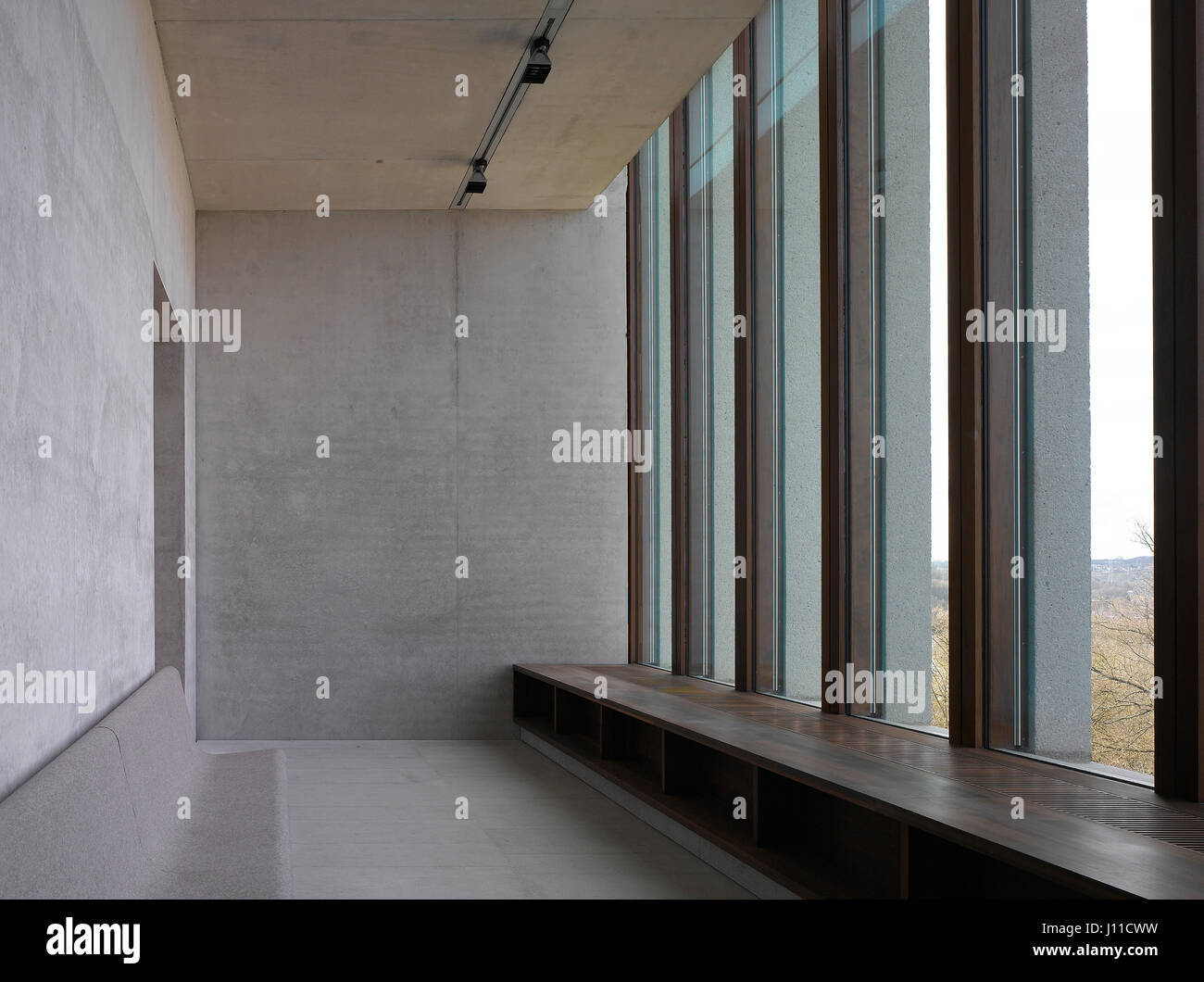 Glazed loggia with bench and window seating. Literaturmuseum der ...