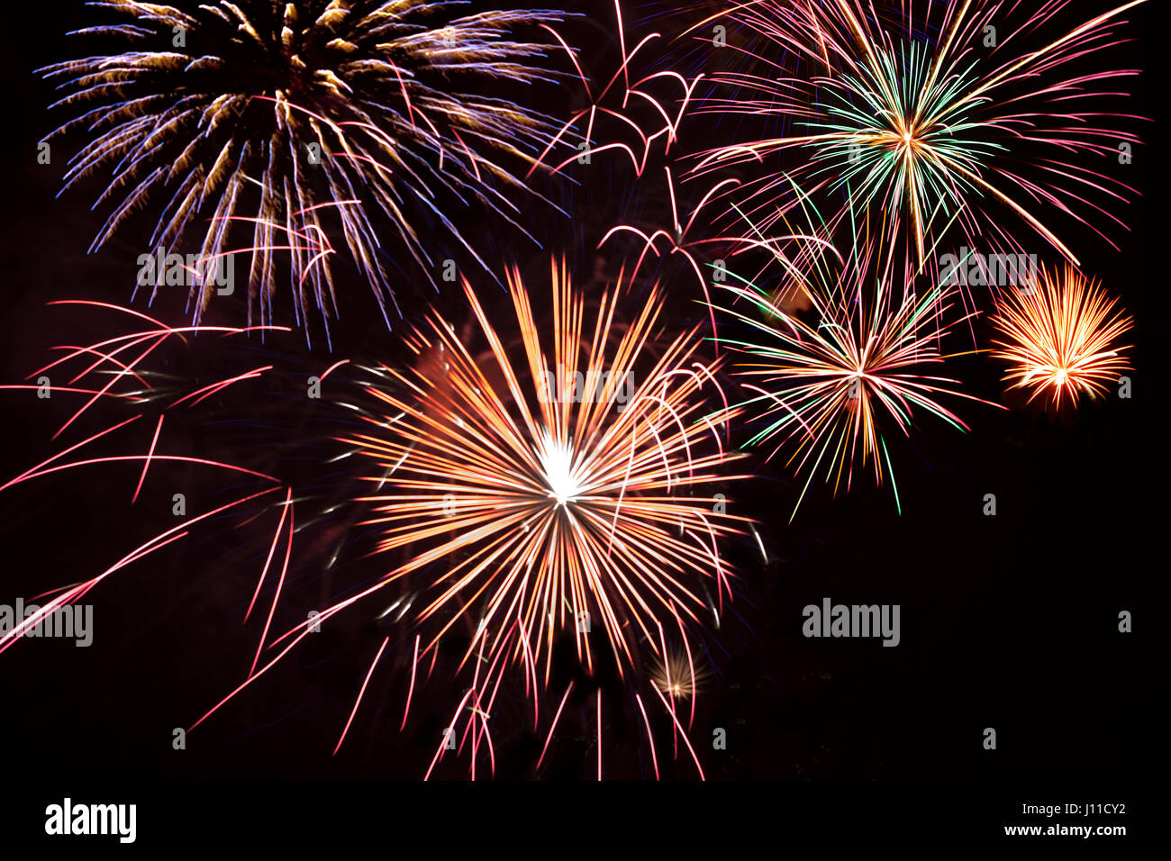 Smokeless firework bursts hi-res stock photography and images - Alamy
