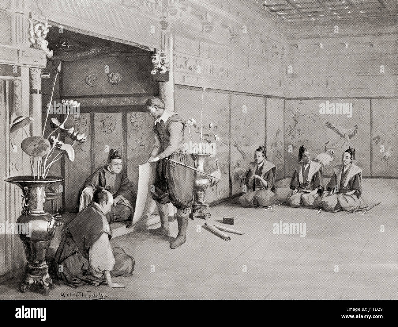 Ieyasu gives an audience to Will Adams, 1600. Tokugawa Ieyasu, 1543 ...