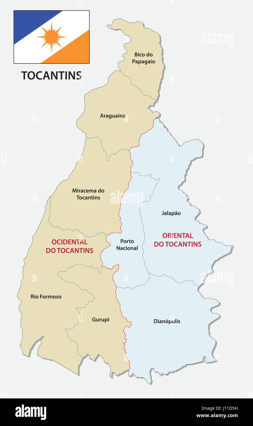 Vector map of tocantins hi-res stock photography and images - Alamy