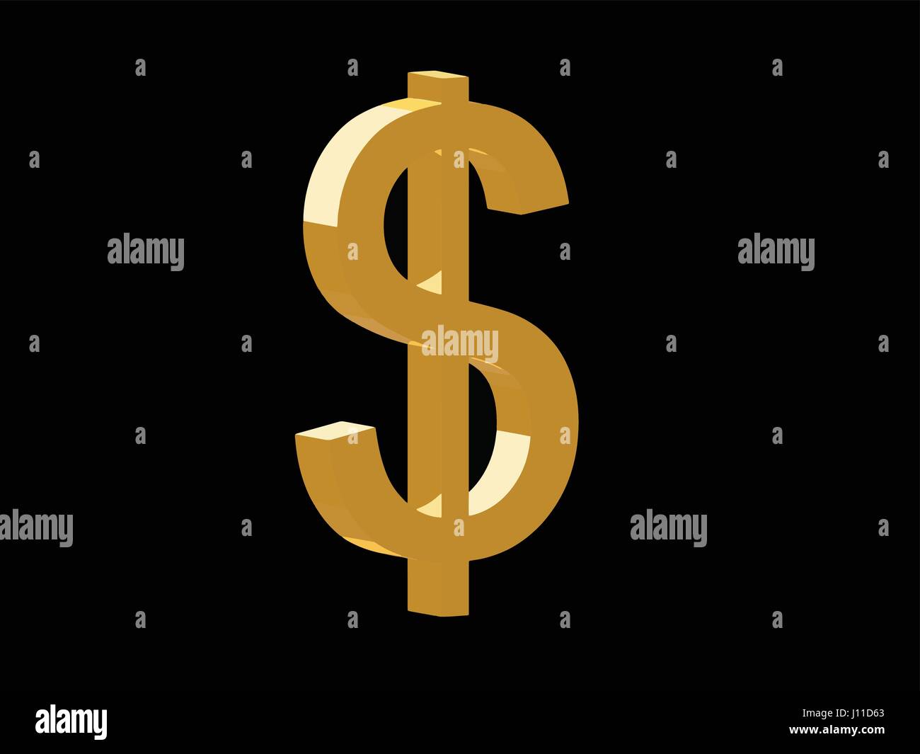 golden dollar 3d vector Stock Vector Image & Art - Alamy