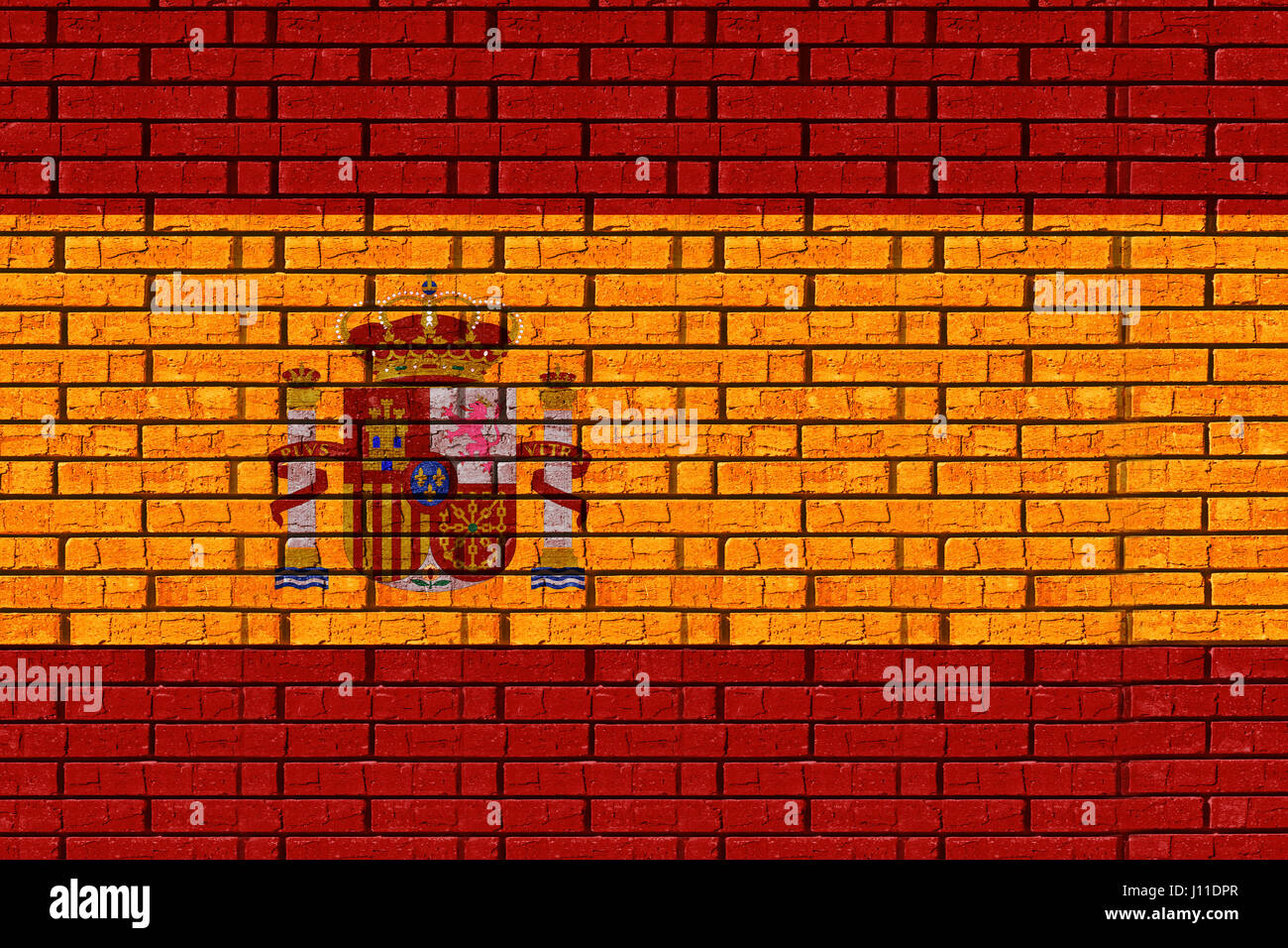 Illustration of the national flag of Spain with graffiti look Stock ...