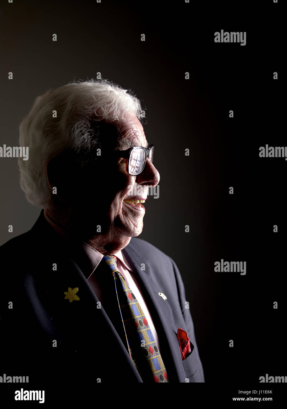 Barry Cryer, portrait Oldie Literary Lunch 11-04-17, Valerie Grove ...