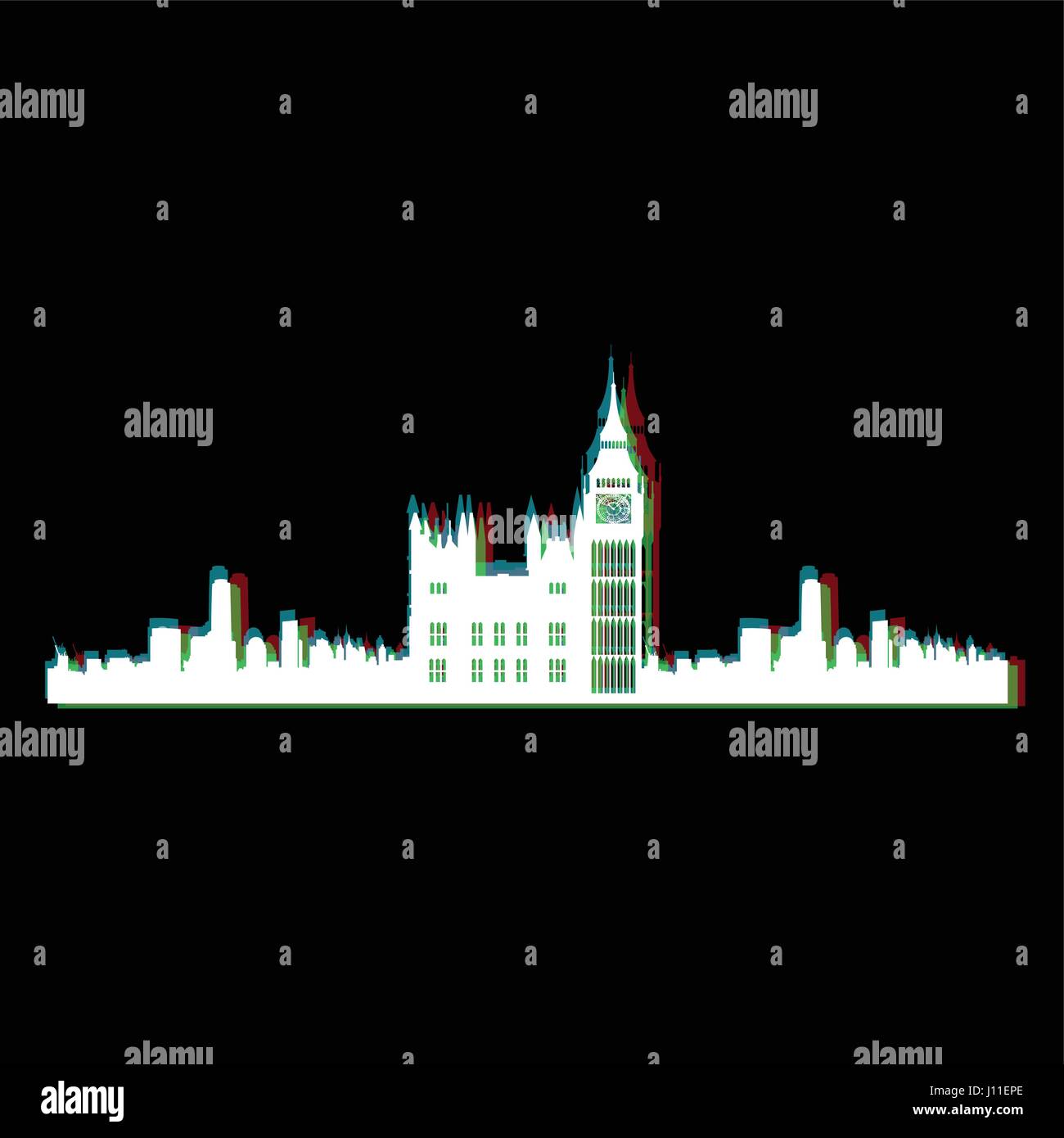 Isolated London cityscape Stock Vector Image & Art - Alamy