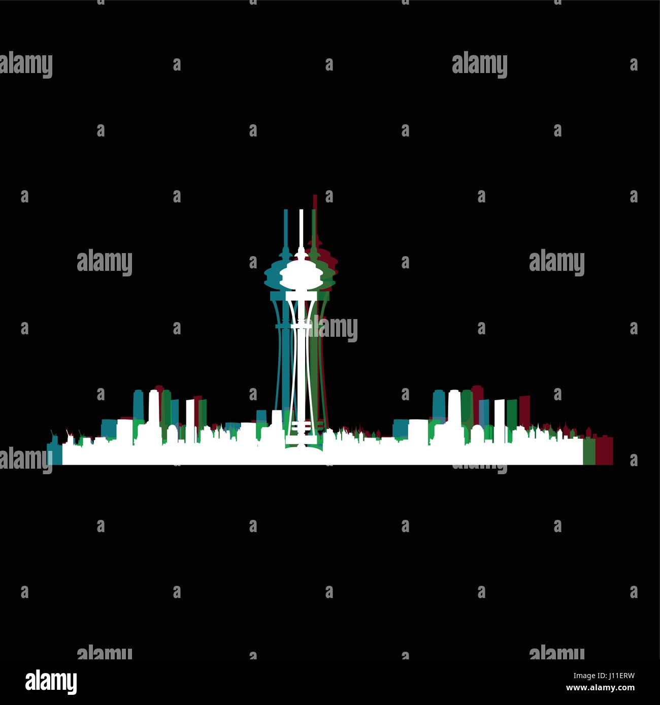 Seattle view Stock Vector Images - Alamy