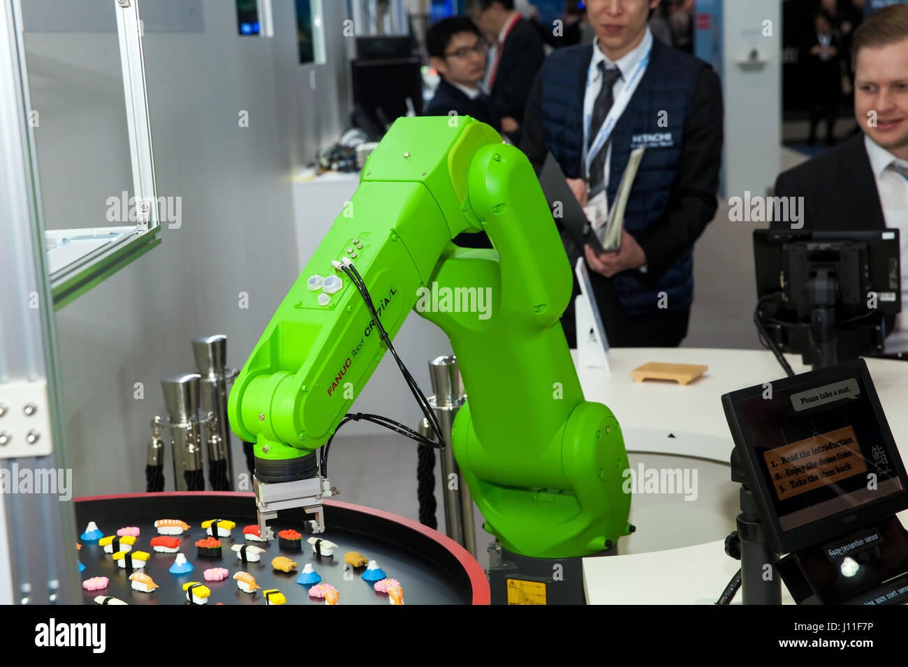 Hannover, Germany - March, 2017: Fanuc industrial robot hand on ...