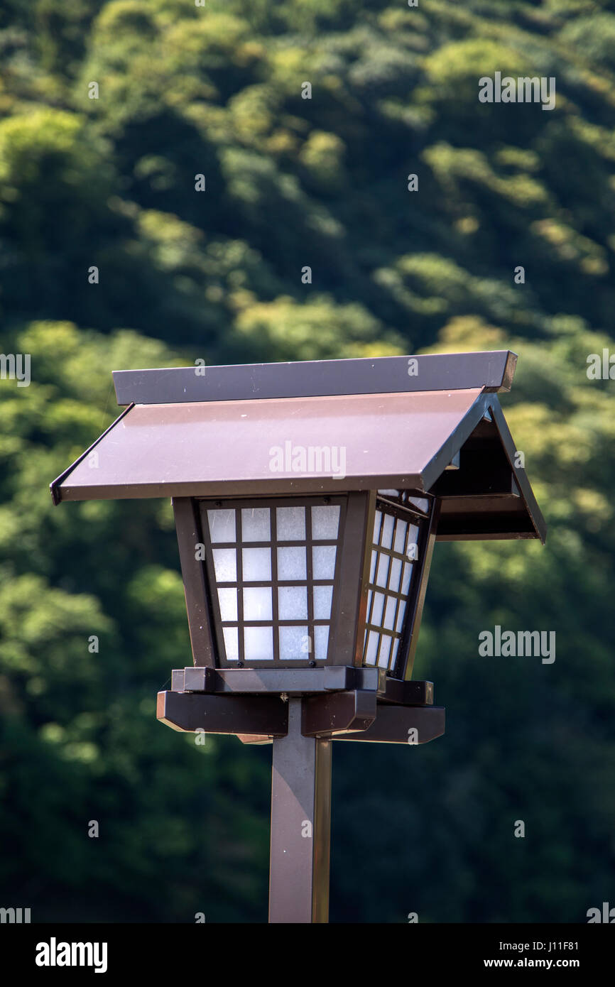 View at Japanese lamp at bamboo forest Stock Photo - Alamy