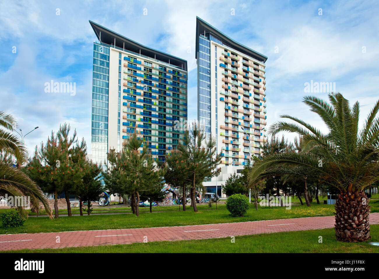 Modern buildings and houses in Batumi city, Georgia Stock Photo - Alamy