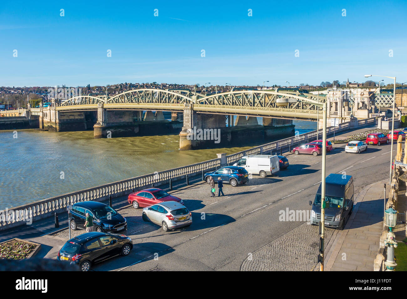 Rochester Bridge River Medway Kent England Stock Photo - Alamy