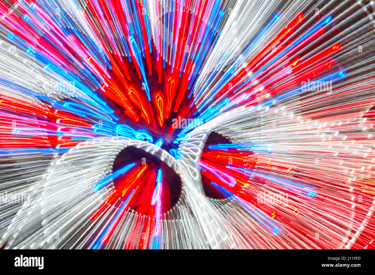 Moving colored lights background. Abstract backdrop in horizontal ...