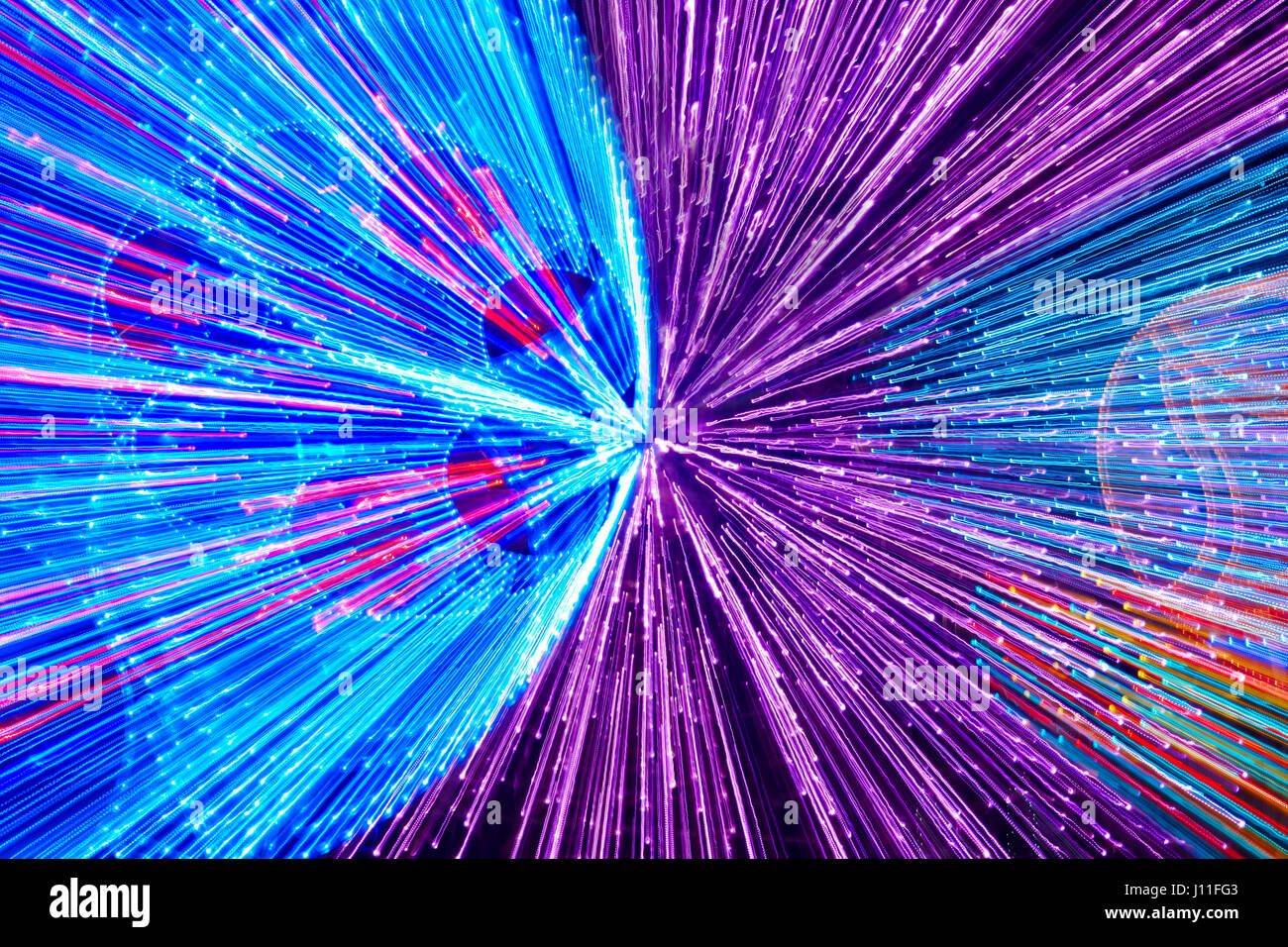 Moving colored lights background. Abstract backdrop in horizontal ...