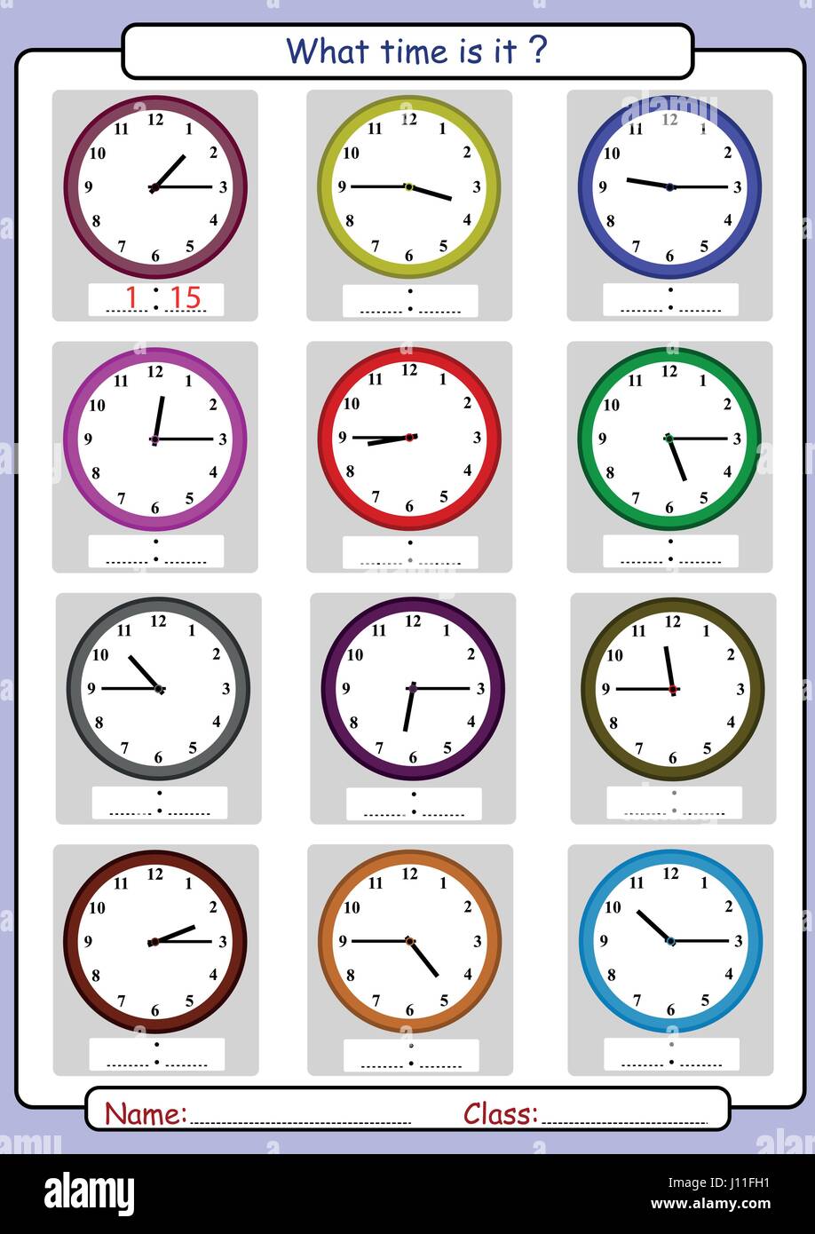 In school child learning math Stock Vector Images - Alamy