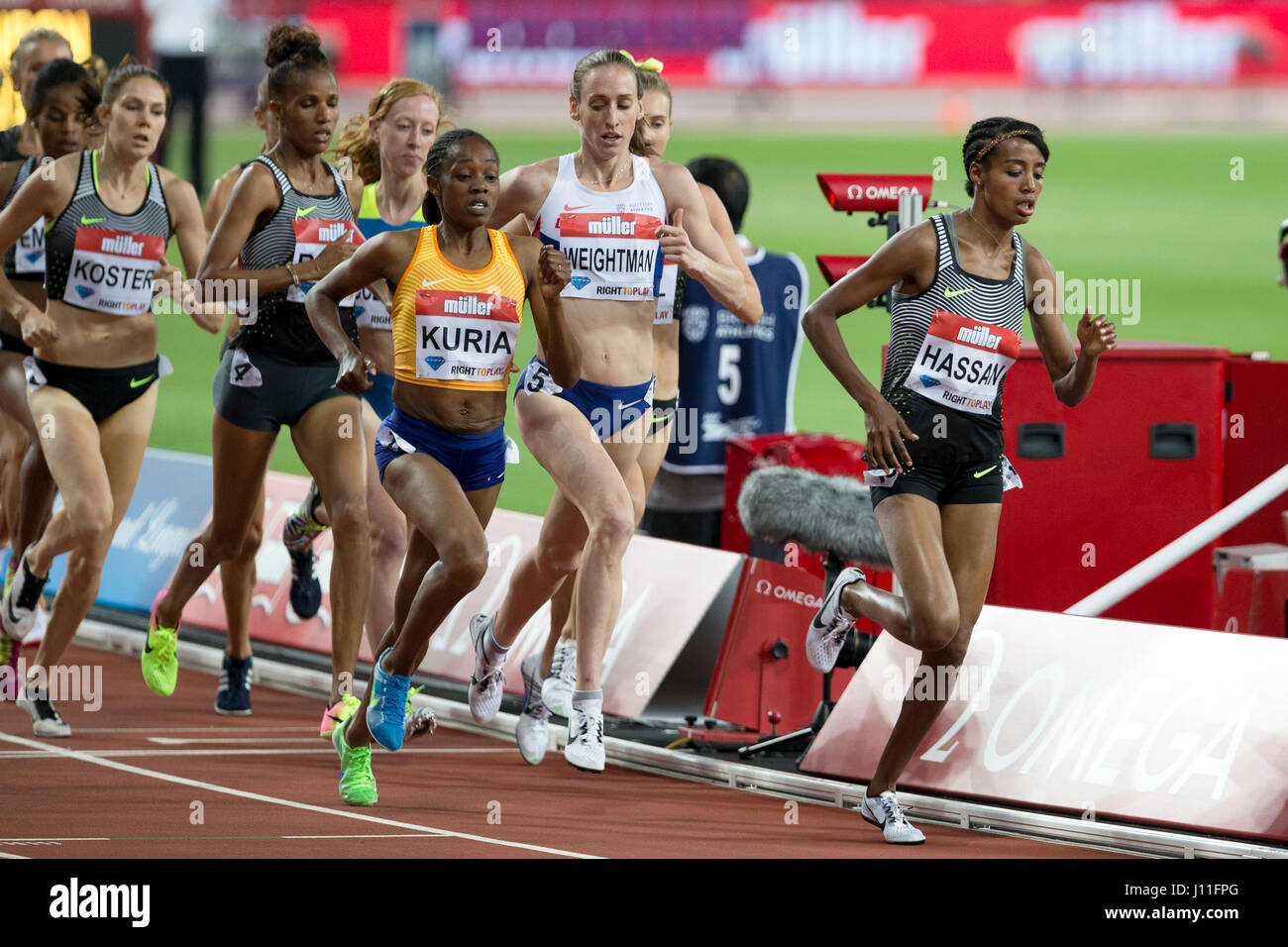 Sifan Hassan (NED), Laura Weightman (GBR), Meraf Bahta (SWE), Maureen ...