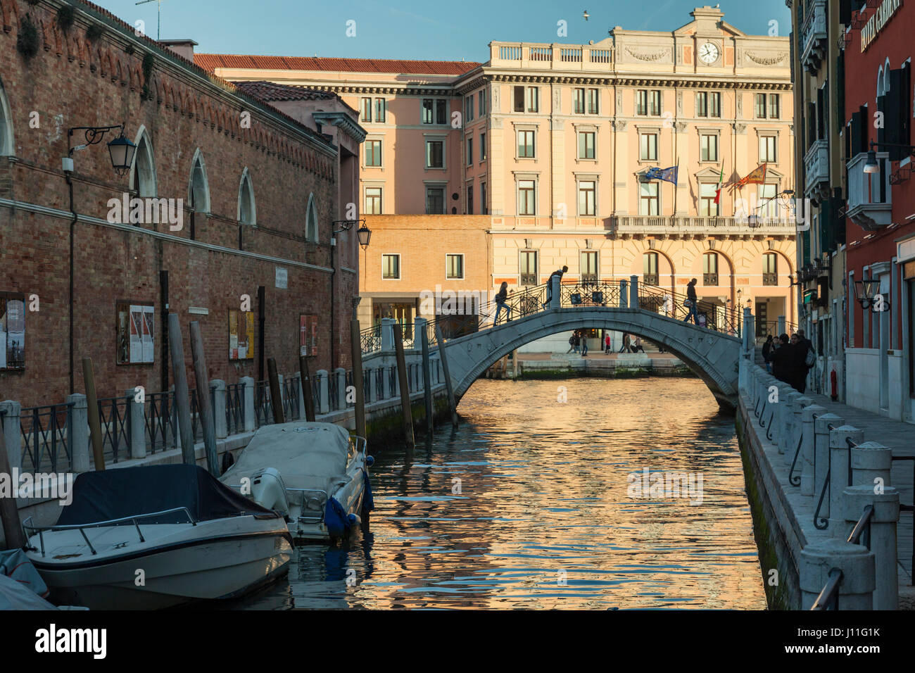Spring morning in sestiere of Santa Croce, Venice, Italy Stock Photo ...