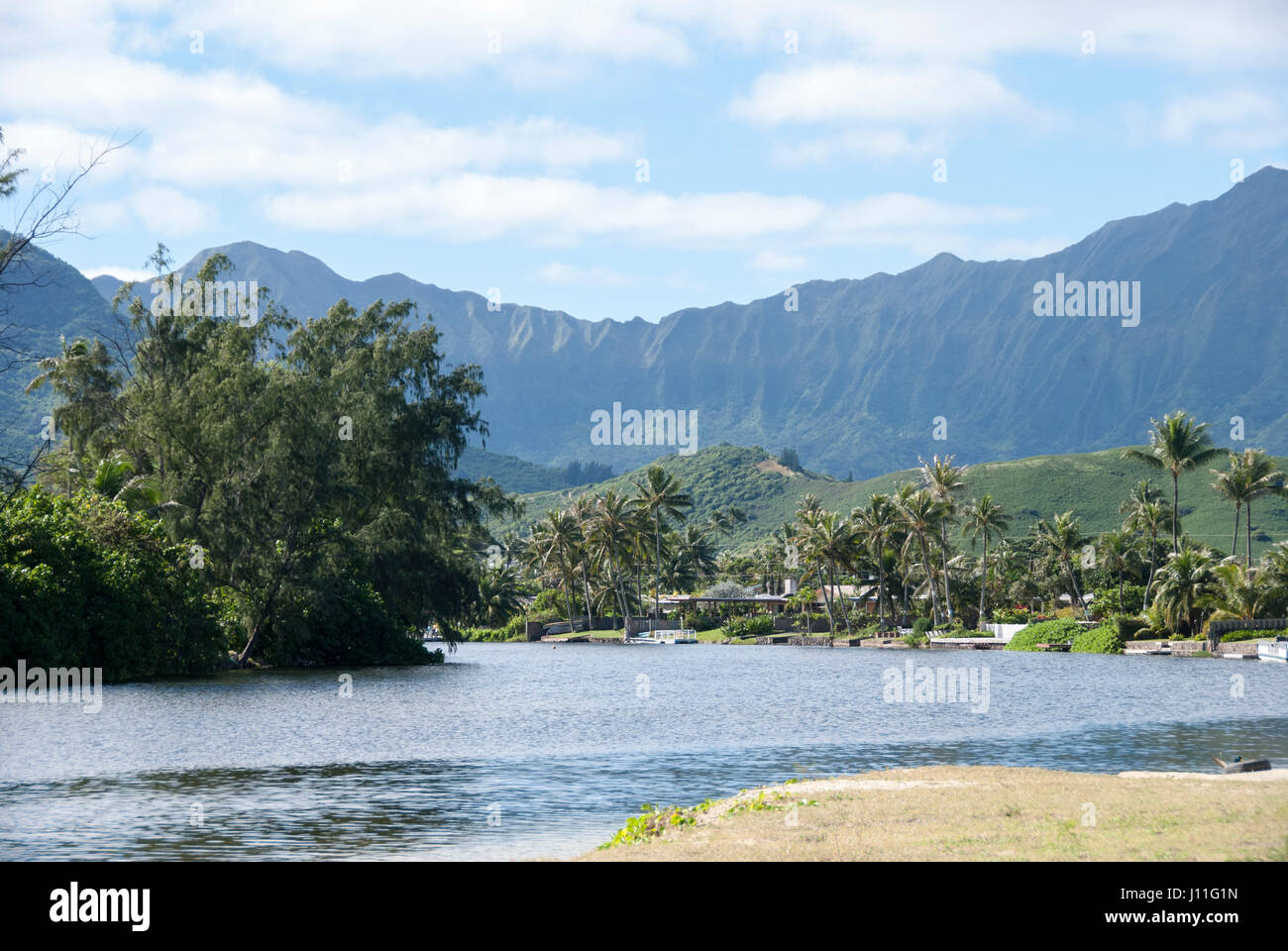 Haleiwa Town & Beach Park, Oahu, Hawaii Stock Photo - Alamy