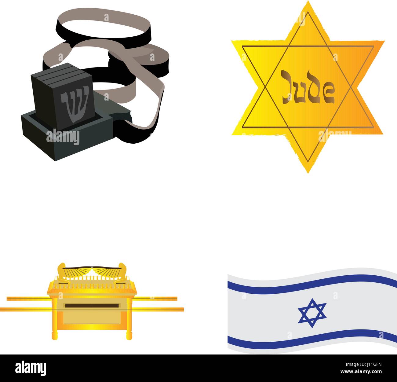 Set of jewish objects Stock Vector Image & Art - Alamy